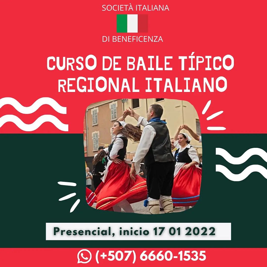 Curso de baile típico regional italiano - Sociedad Italiana